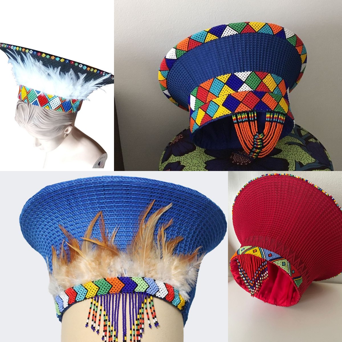 Elegant Zulu Basket Hat Beaded Band Upgrade Any Outfit Pretty 4